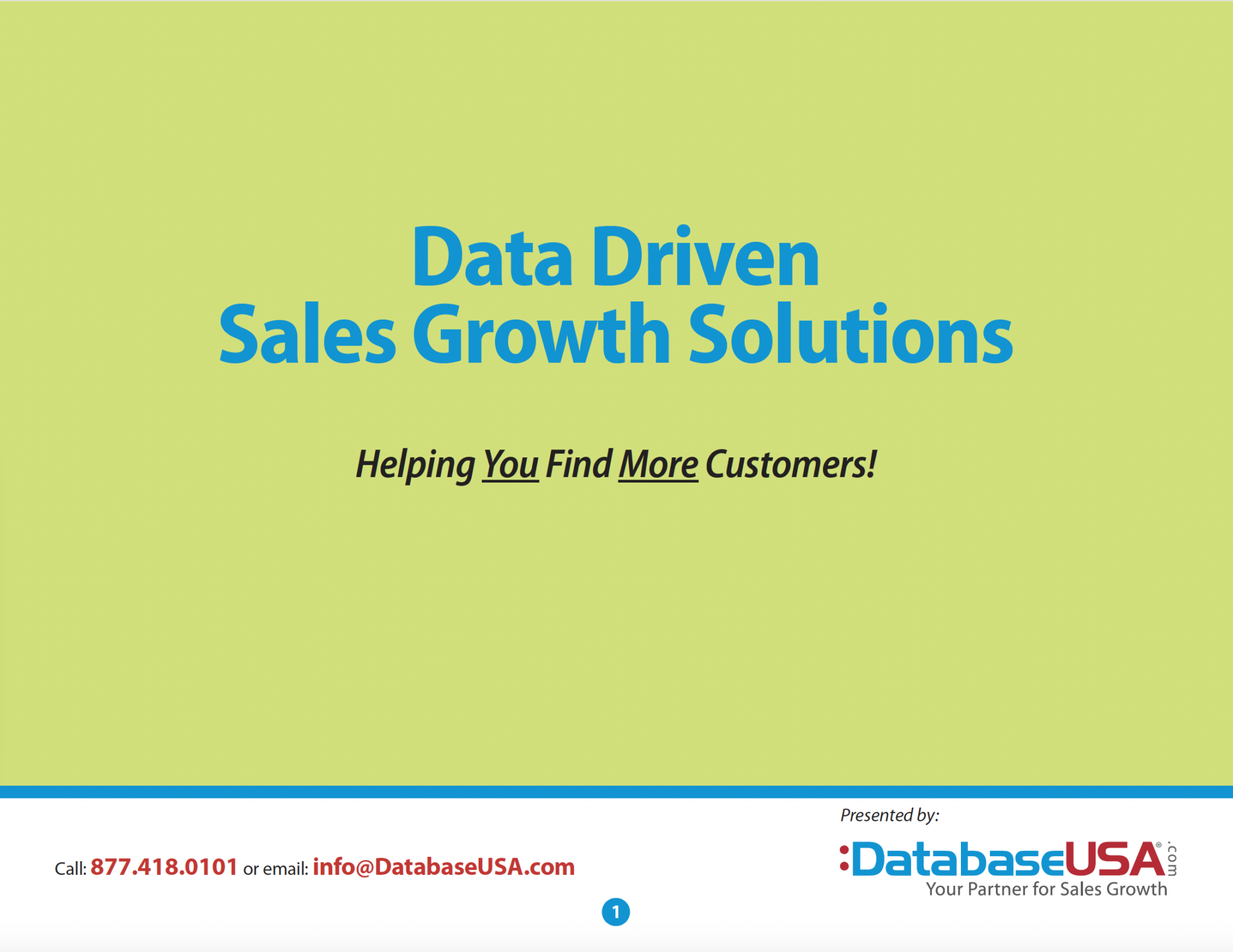 DatabaseUSA Catalog - DatabaseUSA®